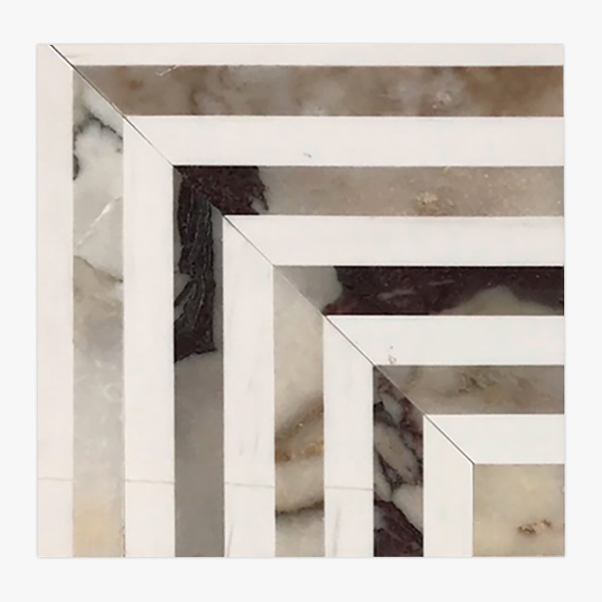 Calacatta Viola Polished Illusion Pattern Marble Mosaic — Palazzo Tile ...
