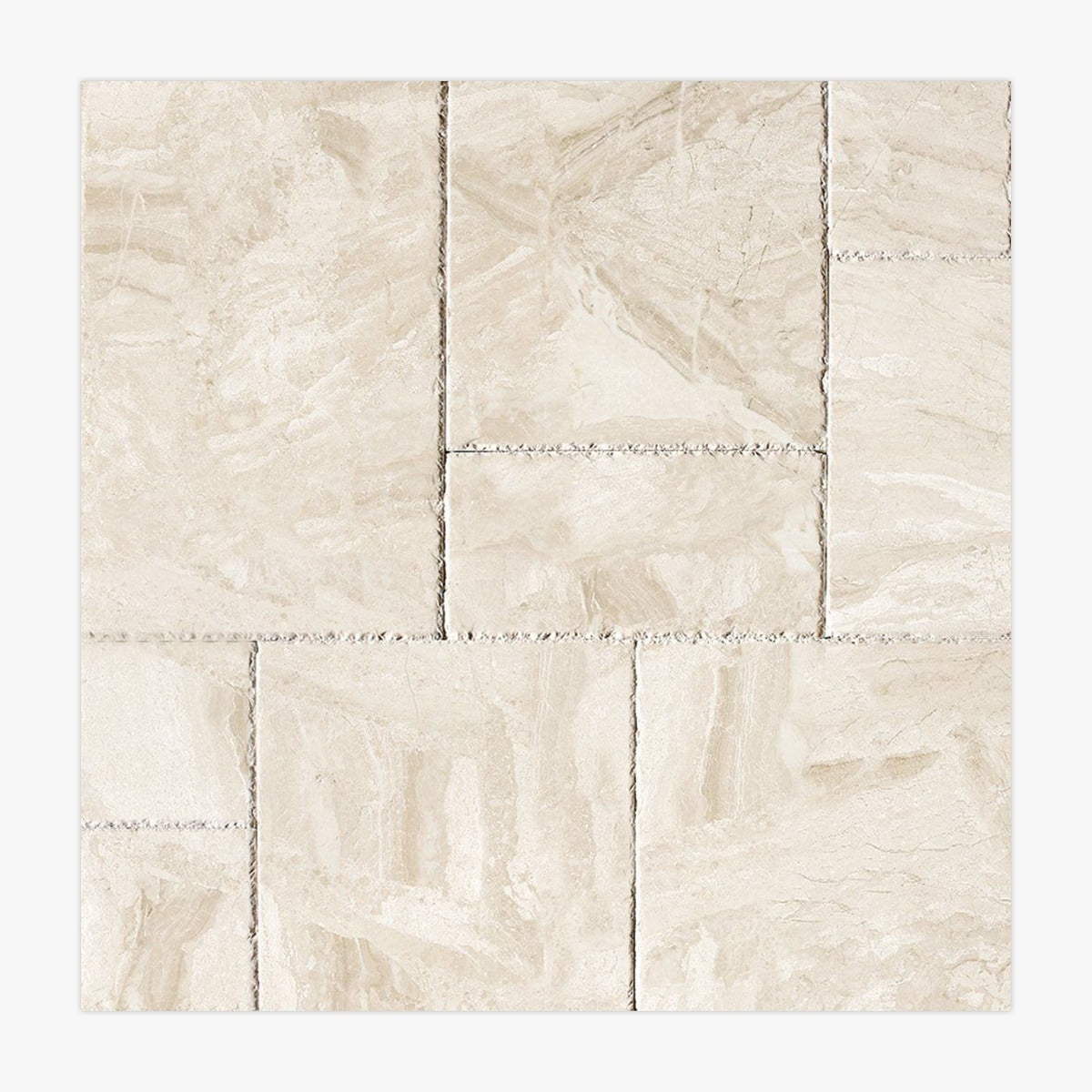 Daino Reale Brushed Marble French Pattern — Palazzo Tile & Stone